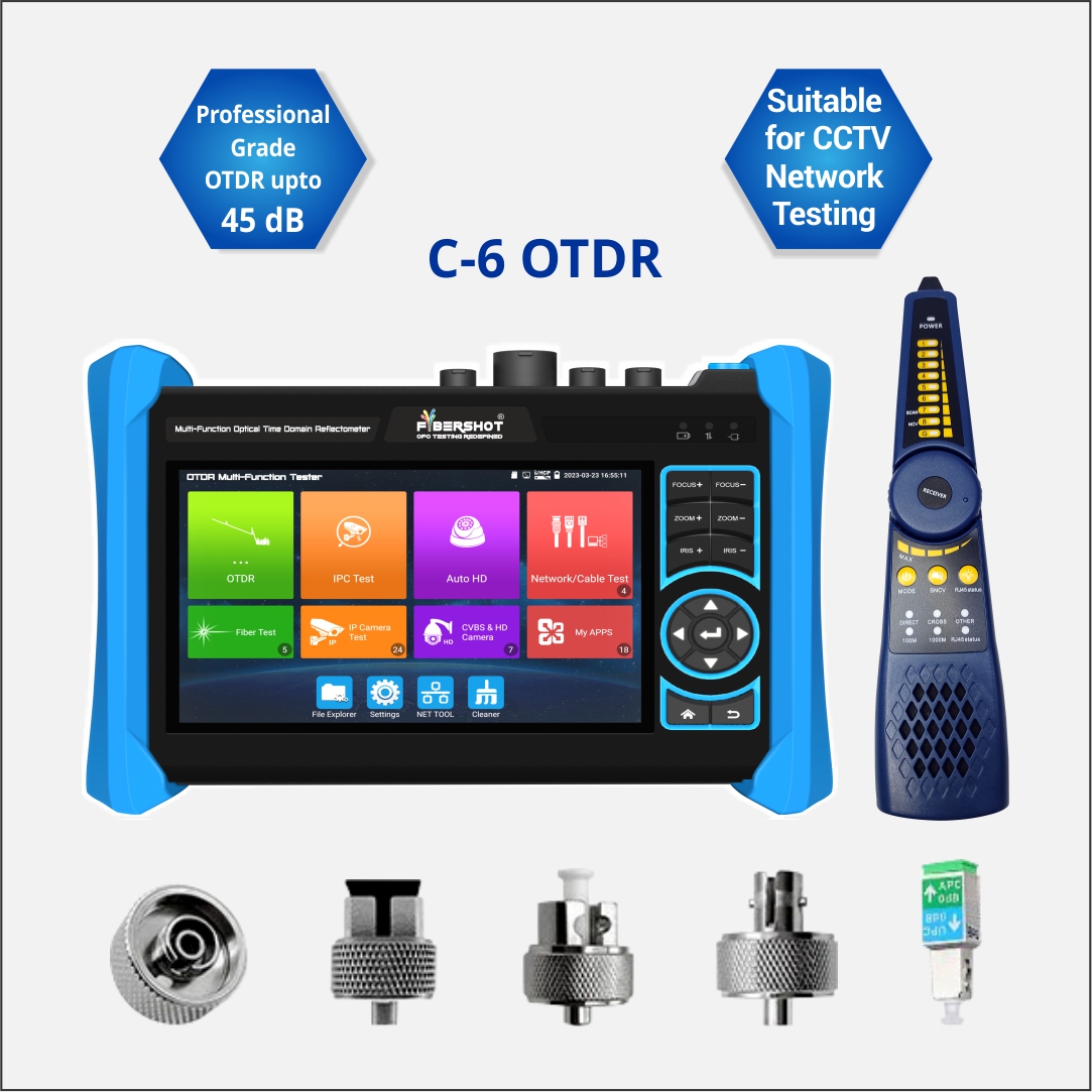 Fibershot C6 Pro OTDR – All-in-One Fiber & Surveillance Network Analyzer